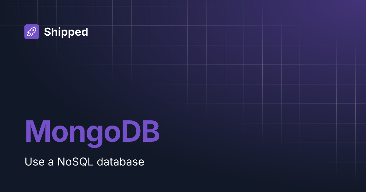 MongoDB | Shipped